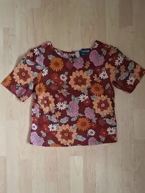 Modcloth | Tops | Modcloth X Princess Highway Retro Floral Boxy Cut ...